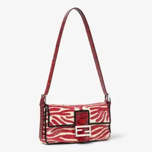 Fendi Baguette® 26424 Raffia And Bead Re Edition Bag
